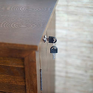 Alveare Home Port Fully Locking Jewelry Armoire, Chocolate