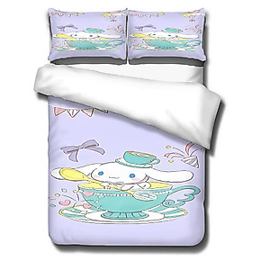 EIANLAI Printed Duvet Quilt Cover Super Bedding Bed Set Cute Dog Soft Comforter Microfiber with Zipper Closure Great Match with Any Home Decor(1 Duvet Cover & 2 Pillowcases)-Twin