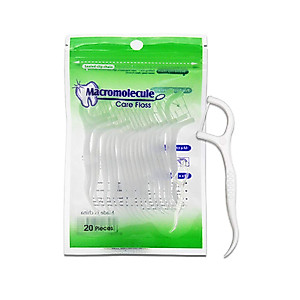 120Pcs/6 Packs Disposable Dental Floss Picks Teeth Flossers Toothpicks Stick Oral Care Tools for Teeth Cleaning, White