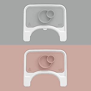 ezpz by Stokke Placemat for Steps Tray, Grey - Perfectly Fits Stokke Steps High Chair Tray - Helps Prevent Messy Mealtimes - Durable, Convenient, Dishwasher & Microwave Safe - 100% Silicone