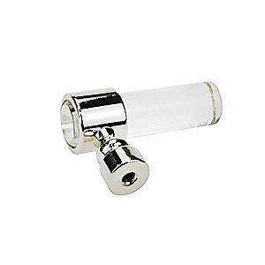 LC LICTOP 50mm Transparent Chrome Round Feet Acrylic Hooks 2pcs