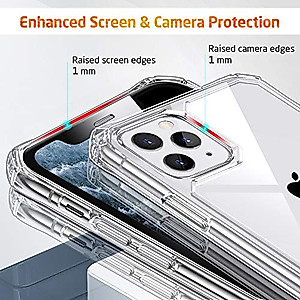 ESR Air Armor Designed for iPhone 11 Pro Case, [Shock-Absorbing] [Scratch-Resistant] [Military Grade Protection] Hard PC + Flexible TPU Frame, for The iPhone 5.8”(2019), Clear