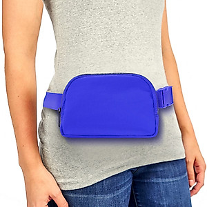 ZOPPEN Fanny Packs for Women Mini Belt Bag, Small Waist Bag Water Proof Fanny Pack Crossbody with Adjustable Strap, Everywhere Belt Bag Dupes for Travel Running Hike Work Out, Blue