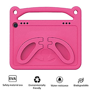 Fire HD 8 Tablet case,Fire HD 8 Case for Kids- Lightweight Shockproof Kid-Proof Cover with Stand for All-New Amazon Kindle Fire HD 8 Kids Tablet & Kids Pro Tablet,Rose