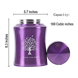 Tree of Life Urns for Human Ashes - Cremation Urns Adult for Funeral, Burial or Home - Cross Urns for Ashes Men Women - Decorative Urn for Ashes Male Female (160 Cubic inches, Purple(Tree))