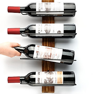 Feemiyo Wine Rack Wall Mounted,Wall Wine Rack for 12 Wine Bottles,Pine Wood Wine Racks for Wall,Wine Holder Display Wall-Mounted Wine Bottle Racks for Kitchen,Dining Room,Bar