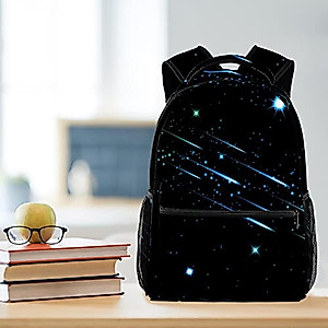 Night Sky with Shooting Stars Backpack for Girls Boys for School Backpacks