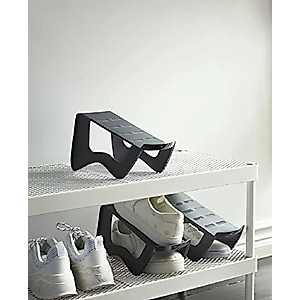 I-K-E-A MURVEL Shoe Organizer Rack Display Holder Stand Plastic Lightweight Gray, 4 Pack