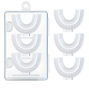 Zuzuxia Kids U Shaped Toothbrush Heads, Soft Food Grade Silicone U Shaped Toothbrush Kids Toothbrushes Replacement Heads 360° Kids Baby Toddler U Toothbrush Heads