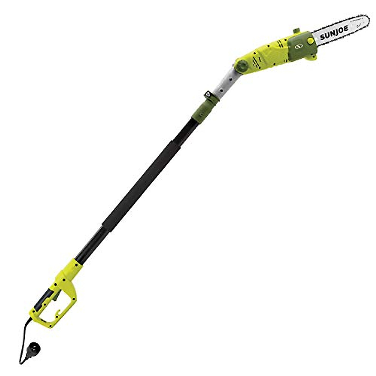 Sun Joe SWJ803E 10 inch 8.0 Amp Electric Multi-Angle Pole Chain Saw, Green & Joe SJH904E Multi-Angle Telescoping Convertible Electric Pole Hedge Trimmer | 19-Inch 4.5 -Amp
