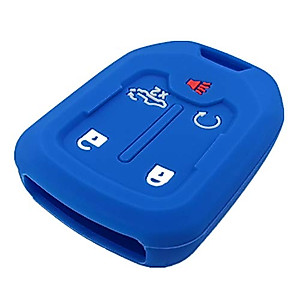 KAWIHEN Silicone Key Fob Cover Compatible with for 2019 2020 2021 Chevrolet Chevy Silverado 1500 2500HD 3500HD GMC Sierra 1500 2500HD 3500HD HYQ1EA 13529632 13591396