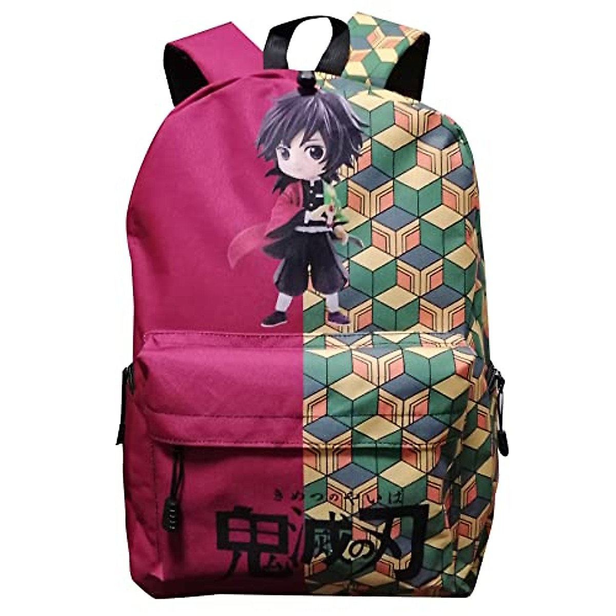XIXISA 18 INCH Anime Tomioka Giyuu Backpack with Pencil Case, Demon Slayer Backpacks Bookbag Schoolbag Daypack for Teens Large Capacity Travel Bag (18 INCH, Tomioka Giyuu)