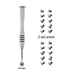 GODSHARK Repair Replacement Screws with Screwdriver for MacBook Pro 13 or 15 inch Retina Display A1398 A1425 A1502 2012-2015, Bottom Case Cover P5 Pentalobe Repair Tool Kit Laptop PC Computer