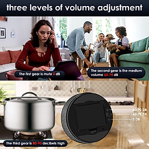 Digital Kitchen Timers for Cooking, Magnetic Visual Timer with Loud Ring & LED Display for Seniors Kids, Countdown Countup Timer for Classroom Baking Studying Teaching