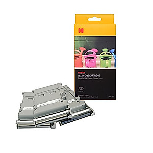 Kodak Mini Photo Printer Cartridge PMC - All-in-One Paper & Color Ink Cartridge Refill - 30 Pack (Compatible ONLY with Original MINI Printer, NOT Mini2, Mini Shot)