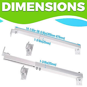 KUAFU Adjustable Solar Panel Tilt Mount Brackets Support up to 300W Solar Panel for Boats, RV, Roof on-Grid/Off-Grid Systems and Any Flat Surface Telescopic Bracket Solar Panel Pole Mount