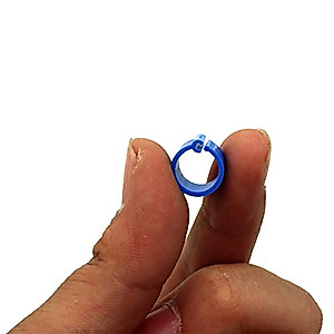 N / A 100 pcs 8mm Foot Ring Bands Bird Clip on Leg Rings for Pigeon Dove Chicks Bantam Quail Lovebirds Finch Small Poultry Chicken (Blue)