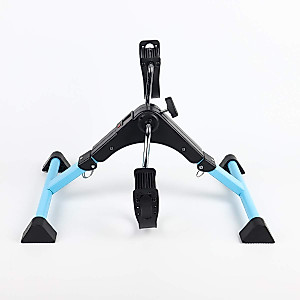 Ahmed Folding Under Desk Bike Pedal Exerciser for Arm/Leg Medical Fitness Exercise Bike Mini Portable Home Workout (Blue)