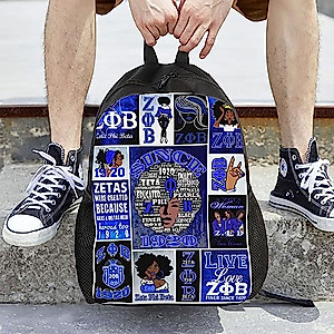 Raoirlw Zeta Phi Sorority Paraphernalia Gifts Backpack Laptop Bag Large Casual Backpack