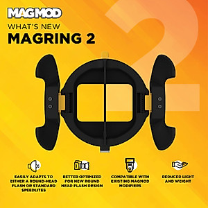 MagRing 2 Softbox Mount by MagMod | Photography Lighting MagBox Accessory | Modular Speedlite Base | New and Improved Magnetic Speedring