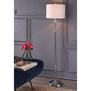 JONATHAN Y JYL2022A Reese 59.5" Crystal LED Floor Lamp Modern,Contemporary,Traditional,Glam for Bedrooms, Living Room, Office, Reading, Clear/Chrome