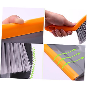 BUTIFULSIC Mini Broom Mini Cleaner Floor Cleaner Dust Cleaning Table Sweep Broom Vacuum Cleaner Broom Keyboard Brush Cleaner Floor Broom Blow Dryer Comb Attachment Mocha Master Cleaner Orange