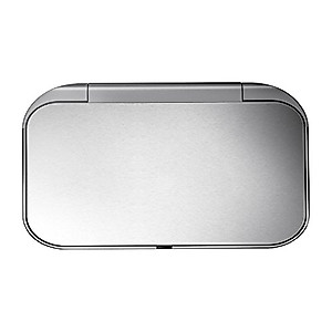 simplehuman 58 Liter / 15.3 Gallon Stainless Steel Touch-Free Dual Compartment Rectangular Kitchen Trash Can Recycler with Voice and Motion Sensor, Activated, Brushed