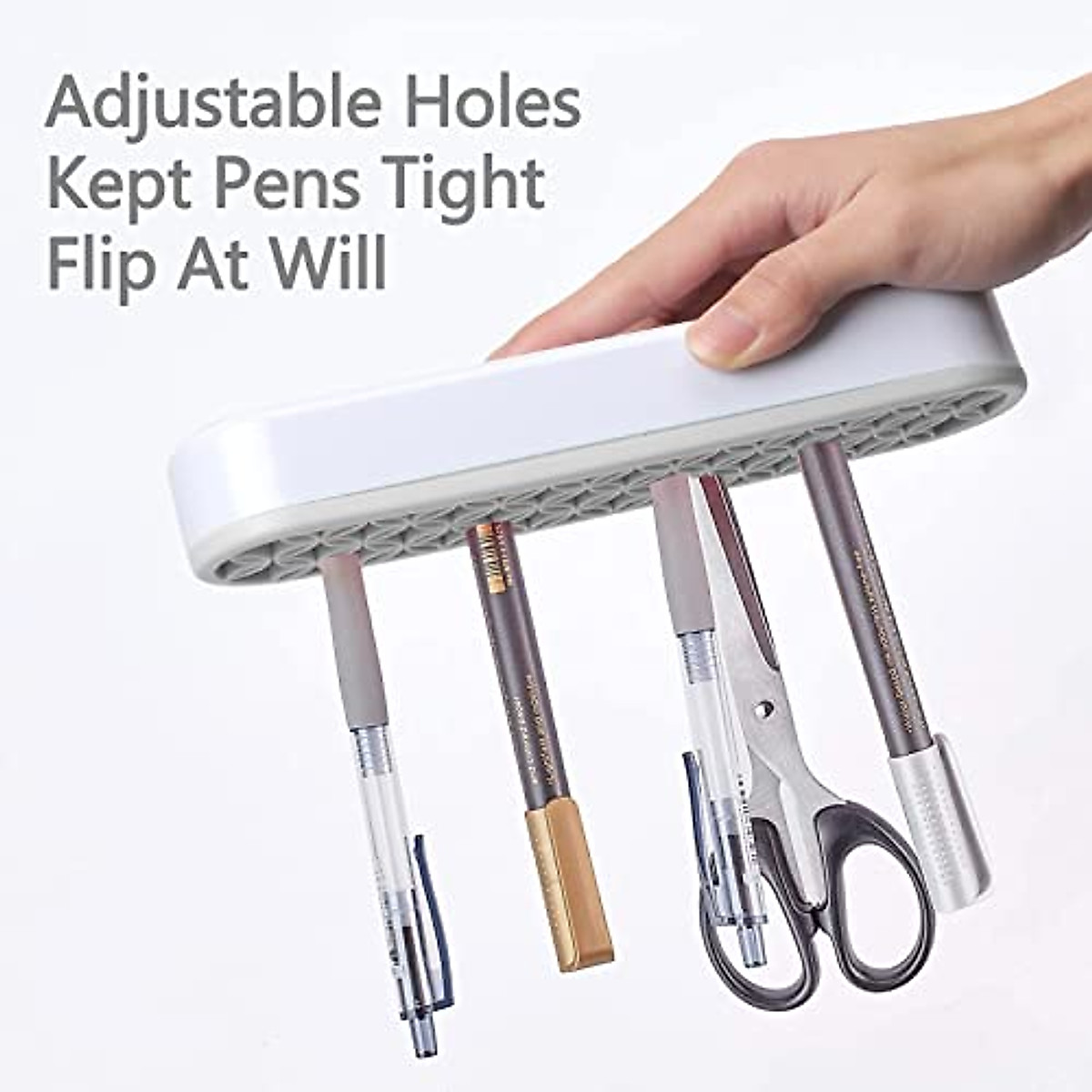 Unaone Silicone Makeup Brush Holder, Multipurpose Beauty Tool Organizer Make up Brush Storage Stand for Painting Pen Brushes Nail Clippers Drill Pens Ruler Sewing Craft Tools (Grey)