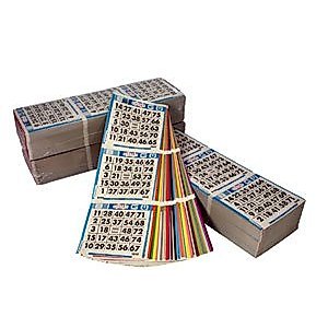 United Novelty 3 on 10 up Bingo Color Collated Paper Game Cards- 100 Books- 1000 Sheets- Blue, Orange, Green, Yellow, Pink, Gray, Olive, Brown, Red, Purple