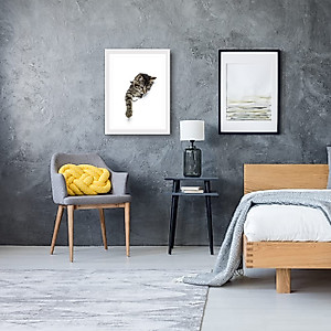 Betionol Picture Frame 10% Grey & 90% White, Special White Diamond Paints Frame Display 12x16in/30x40cm Kid's Art Pictures or Photos, Quality Solid Wood 12x16 Picture Frame For Home Decoration