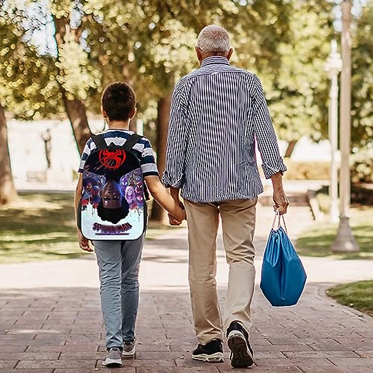 Ziusuol Surper Hero Backpack 17 Inch Anime Backpack Elementary Middle School Laptop Backpack Cartoon Bookbag (Anime A)