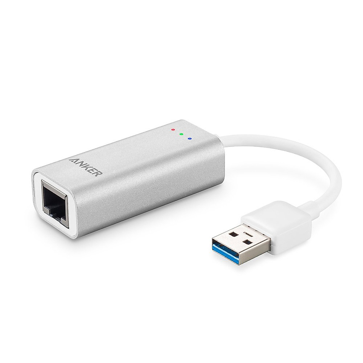 Anker USB 3.0 to Ethernet Adapter, USB 3.0 to Gigabit Ethernet Adapter, Aluminum Portable USB-A Adapter, Compatible with MacBook Pro 2015, MacBook Air 2017, and More
