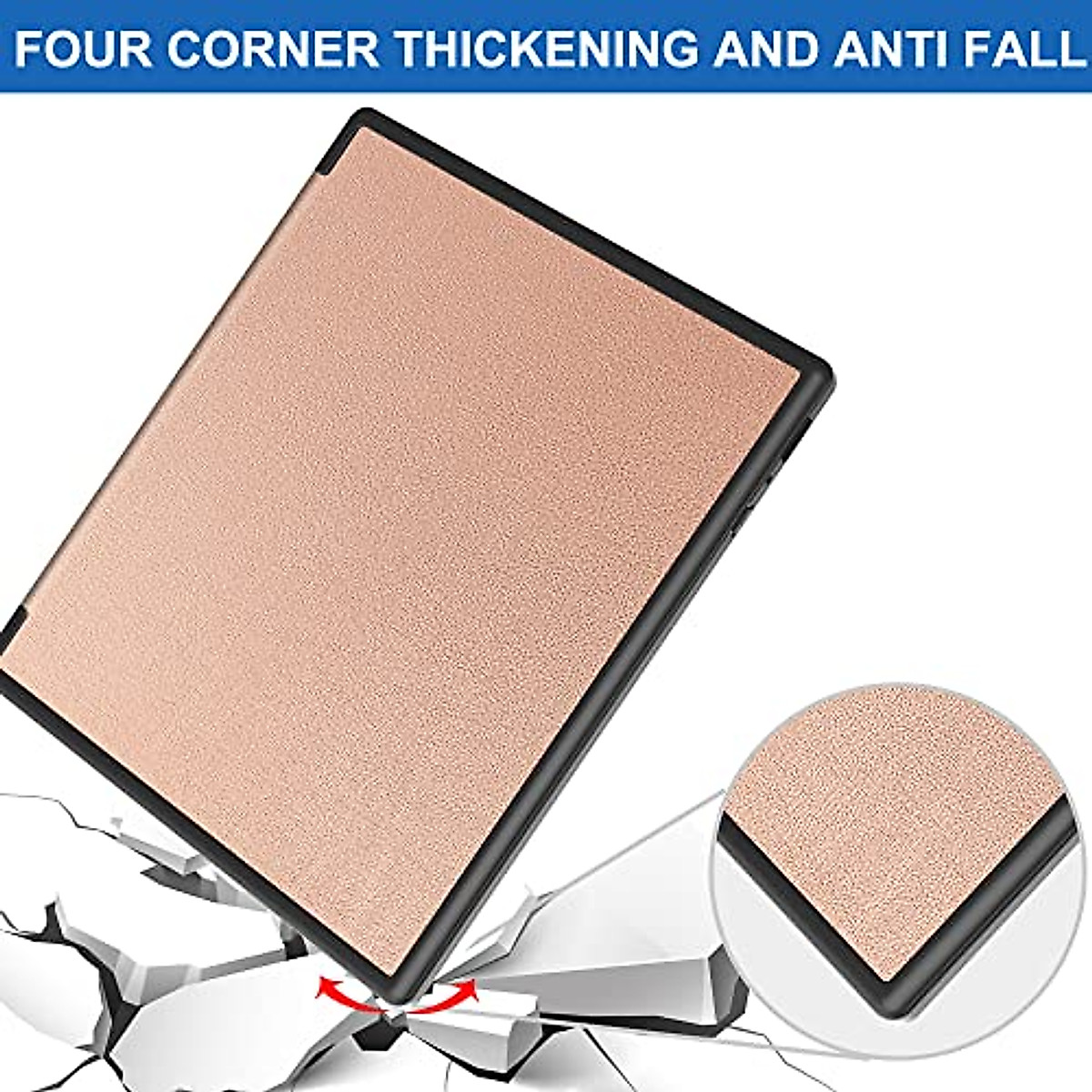 Gylint Kobo Elipsa 2E (2023 Release) Origami Case, The Thinnest and Lightest Leather Smart Cover Case for 10.3" Kobo Elipsa 2E eReader with Auto Wake Sleep Feature Rose Gold