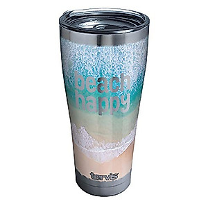 Tervis Triple Walled 30A Beach Happy Insulated Tumbler Cup Keeps Drinks Cold & Hot, 30oz - Stainless Steel, Scene