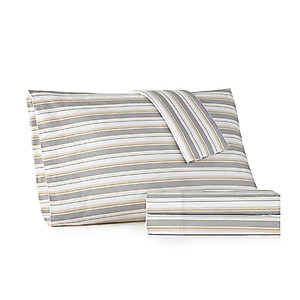 Thermee Micro Flannel Sheet Set, City Stripe, Queen