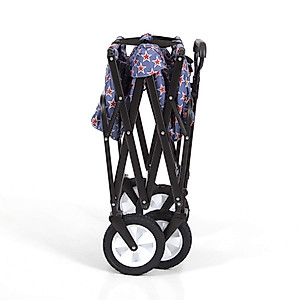 Mac Sports WTC-202 Collapsible Folding Outdoor Utility Wagon, Americana
