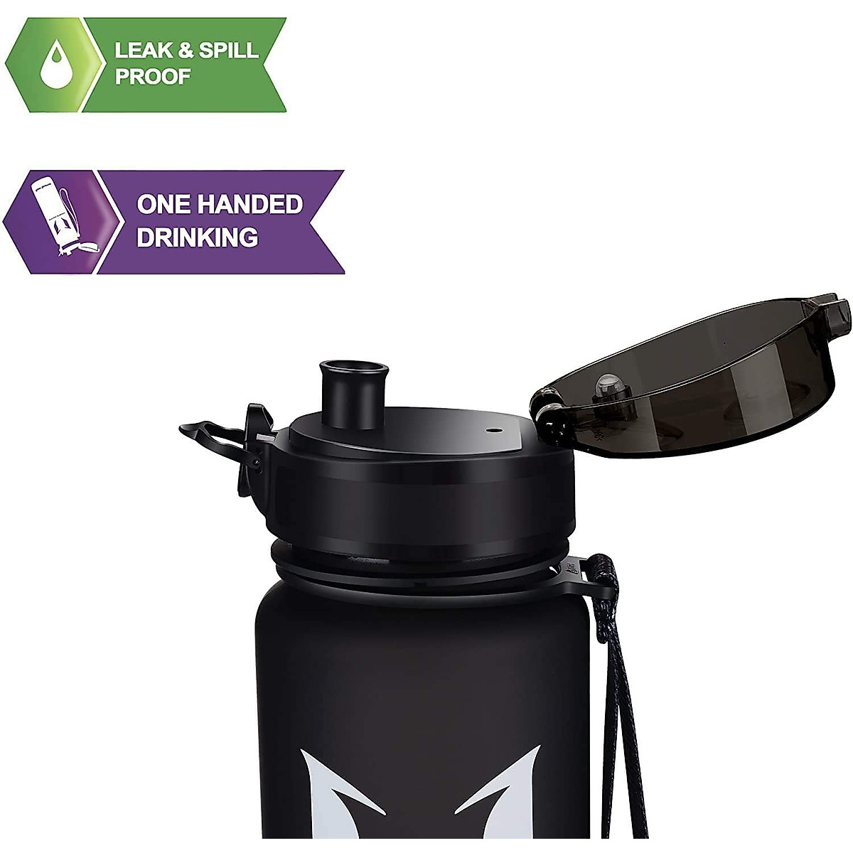 Super Sparrow Water Bottle - 17 oz - BPA & Toxic Free Tritan Water Bottles - One Touch Opening - Leak-proof Plastic Bottle - Kids Water Bottle for Office, Gym, Outdoor, Sports