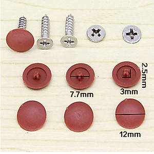 500 Pcs Plastic Screw Caps Plastic,Flat Cross Screw Lids Furniture Fittings for Wood Screws Wall Cabinets Desk Screws (White)