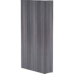 Lorell, LLR69565, Weathered Charcoal Laminate Bookcase, 1 Each