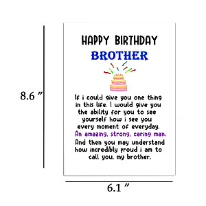 Dapofajo Birthday Card for Brother, Happy Birthday Card for Brother, Love Brother Card, Proud for Brother