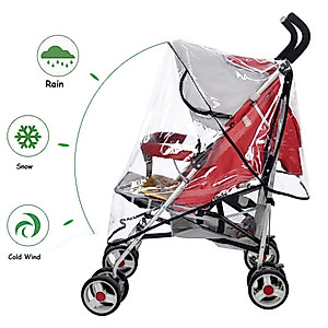 TraderPlus Universal Baby Stroller Rain Cover Umbrella Weather Shield, Windproof Protection