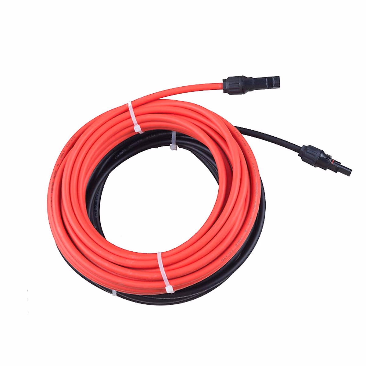 SHIERLENG 1 Pair 10AWG 10FT Solar Extension Cable with PV Male Female Connector Photovoltaic Red Black Wire (6mm2) for Solar Panel Cable Kit System (10FT)