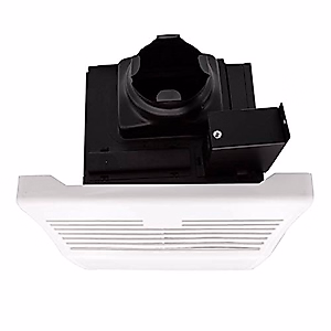 Maxxima Luvoni 90 CFM Bathroom Exhaust and Ventilation Fan with Light - 1 Sone Quiet Noise Free Operation, Ceiling Mounted Ventilator with Built-in LED Light and White Grill