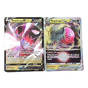 Regidrago V & Vstar 136/195- Silver Tempest - Pokemon Ultra Rare Card Lot - 2 Card Set