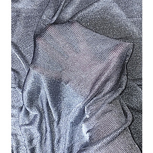 Keily & Megan Inc, 60" Wide Stretch Vintage Chainmail Medieval Era Armour LARP Cosplay Faux Metallic Chainmail Fabric by The Yard (Silver, 1 Yard)