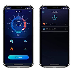 Intex 28441EP PureSpa Plus 85 Inch Diameter 6 Person Portable Inflatable Hot Tub Spa with 170 Bubble Jets and Built in Heater Pump, Greywood