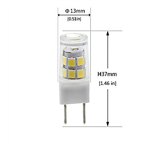 New G8 LED Light Bulb, G8 GY8.6 Bi-pin Base, 3W 120V 20W 35W Halogen Replacement Bulb for Under Counter Kitchen Lighting, Under-Cabinet Light, Puck Light （5-Pack） (White Color)