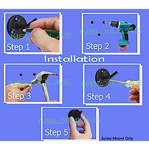 NELXULAS Classic Black Stainless Steel Heavy Duty Coat Hook, Durable Robe Hanger Wall Mount Hook, Perfect Touch Your Bathroom, Bedroom, Closets, Wardrobe, Kitchen (2", 4 PCS)