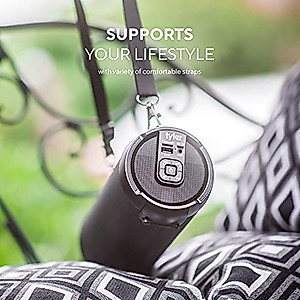 Tyler Wireless Bluetooth Speaker Water Resistant Long Range 200 watt Rechargeable Boombox USB MP3 Micro SD AUX Inputs Fm Radio Sound & Bass Carry Strap Lightweight for Home Outdoor Stereo