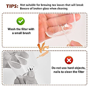 WHJY Glass Tea Cup with Infuser and Lid, 18 ounce Glass Tea Cups with Strainer, Loose Leaf Tea Cup Mug for One, Lead-free Borosilicate Glass Teacups, Heat Resistance, Microwave & Dishwasher Safe